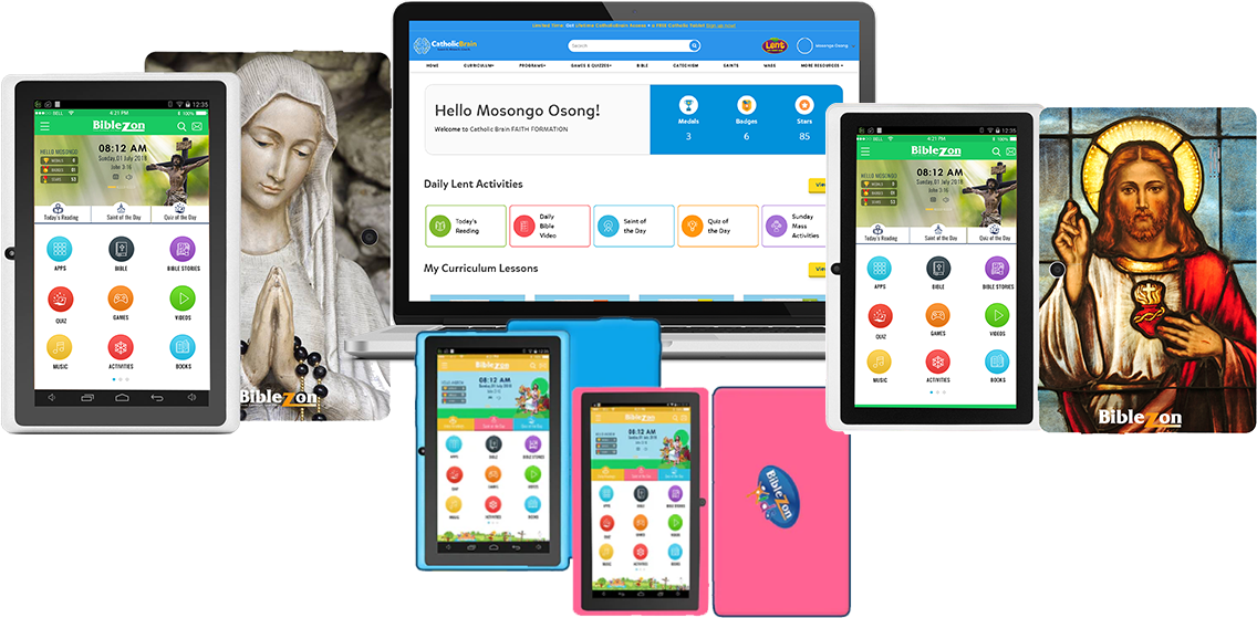 Biblezon Catholic Tablet + Lifetime CatholicBrain Access – Marketplace ...